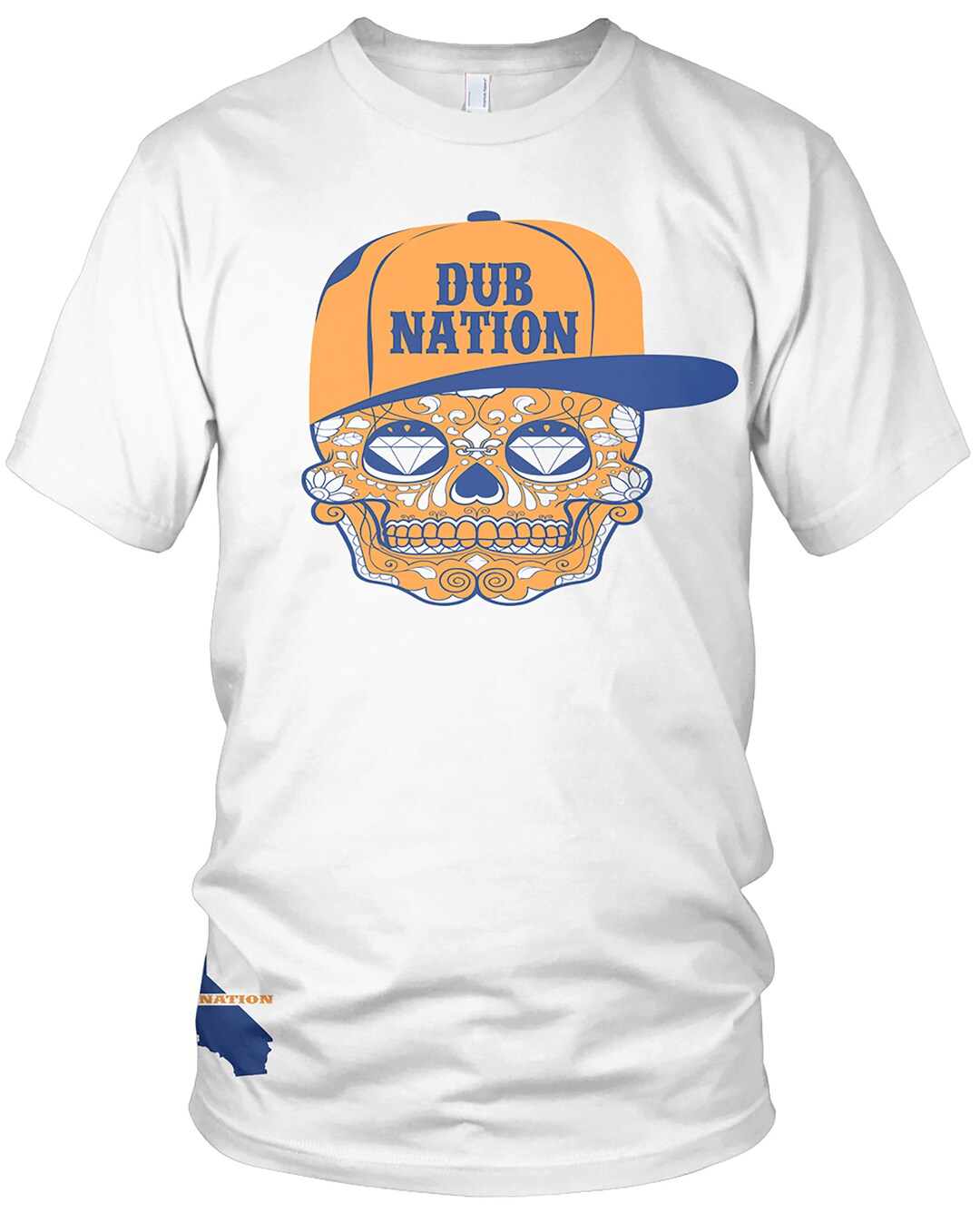 Dub Nation Candy Skull White T-shirt new Golden State - Etsy