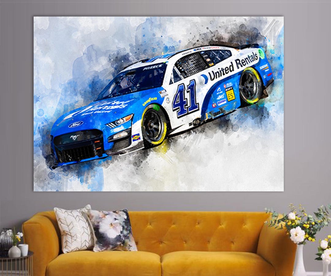 Ryan Preece Canvas Print, NASCAR Room Decor, NASCAR Fan Gift, Racing ...