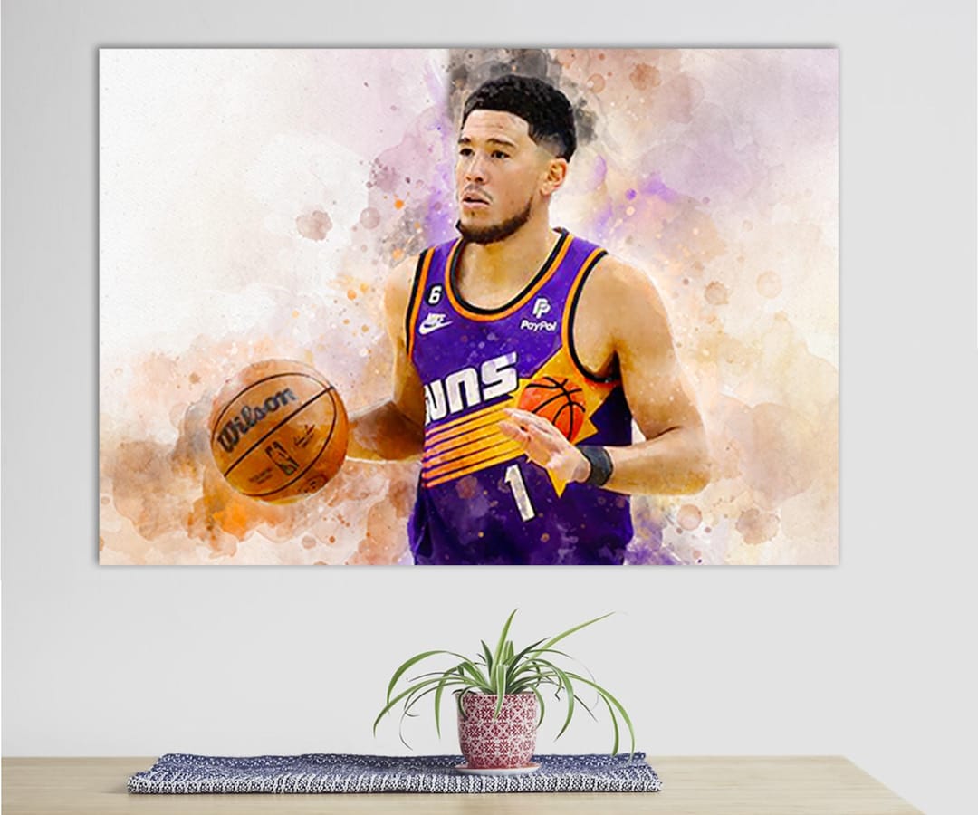 Devin Booker Canvas Print, Devin Booker Wall Art, Basketball Canvas ...
