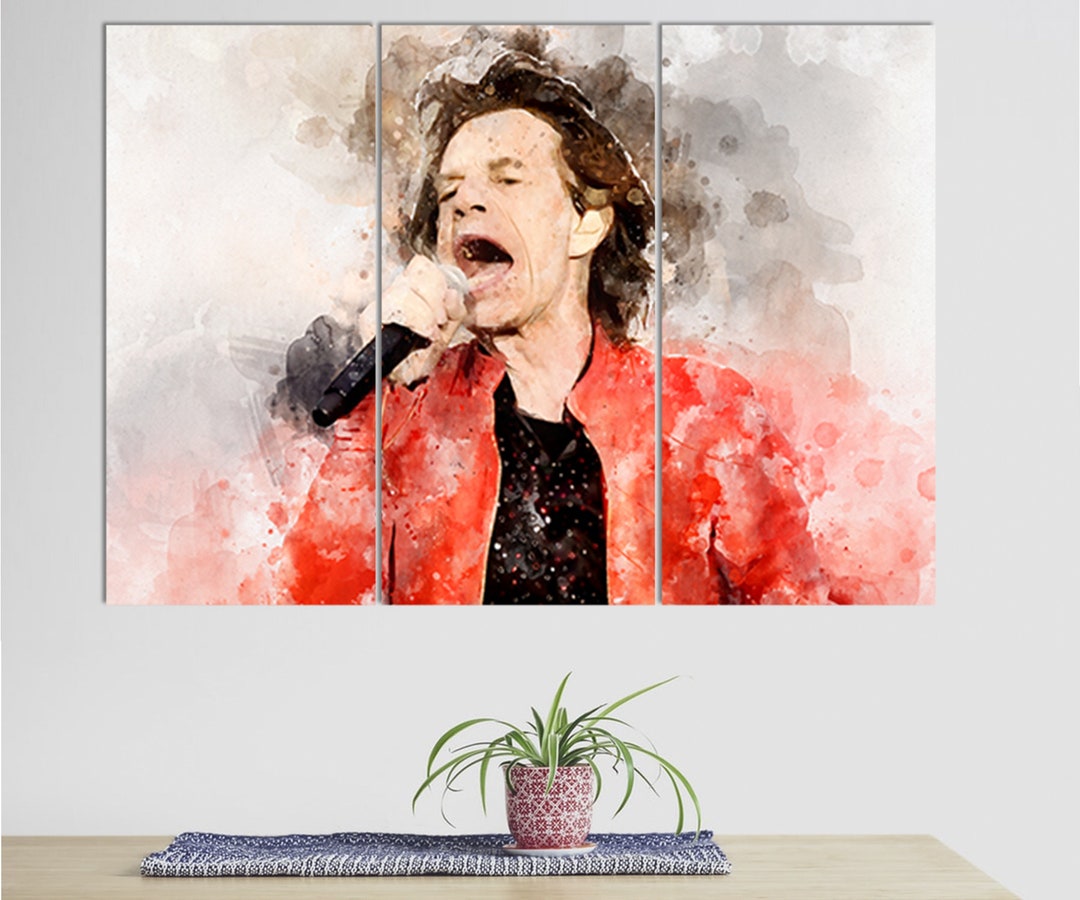 Mick Jagger Canvas Print, Rolling Stones Wall Art, Canvas Wall Art ...