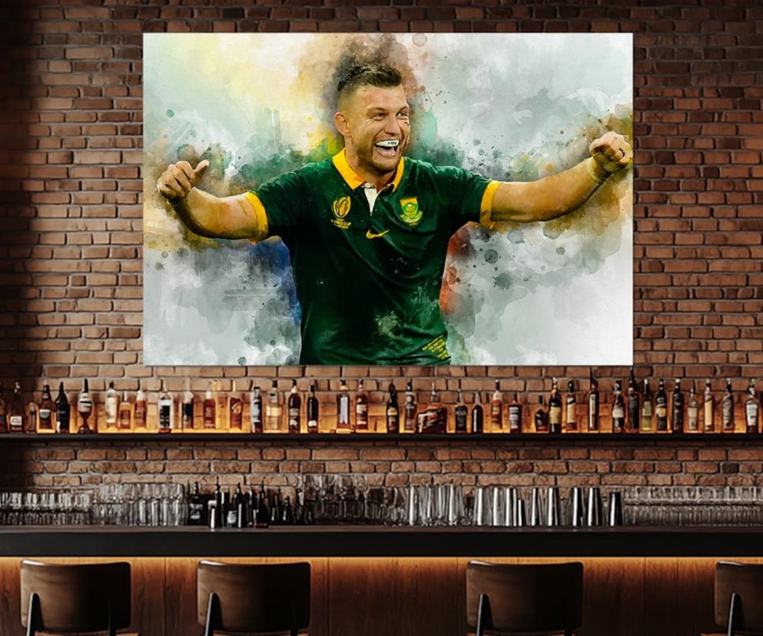 Handre Pollard Canvas Print, Springboks Fan Gift, Handre Pollard Poster ...
