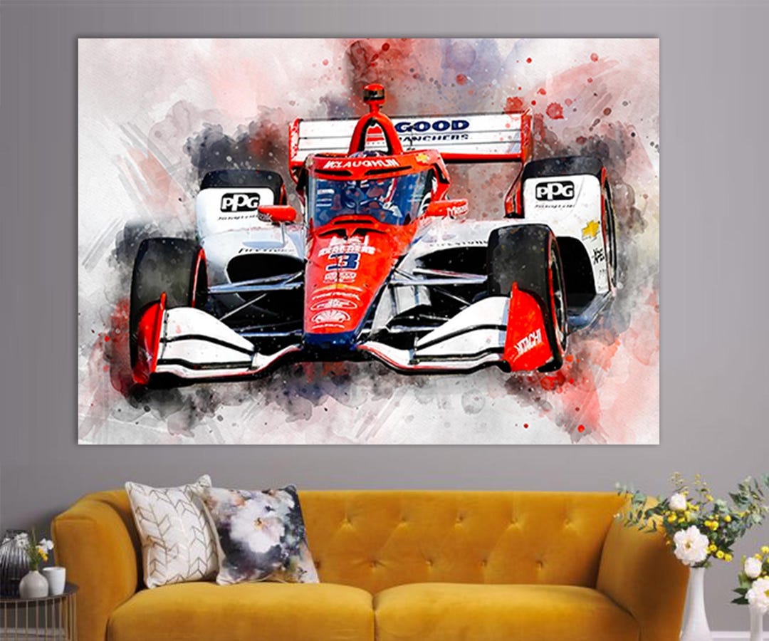 Scott Mclaughlin Canvas Print, Indycar Wall Art, Canvas Wall Art ...