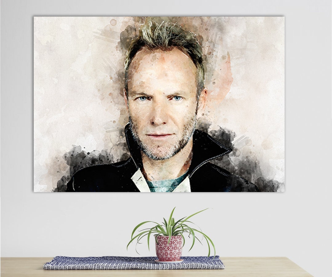 Sting Canvas Print, Sting Wall Art, Canvas Room Decor, Sting Fan Gift ...
