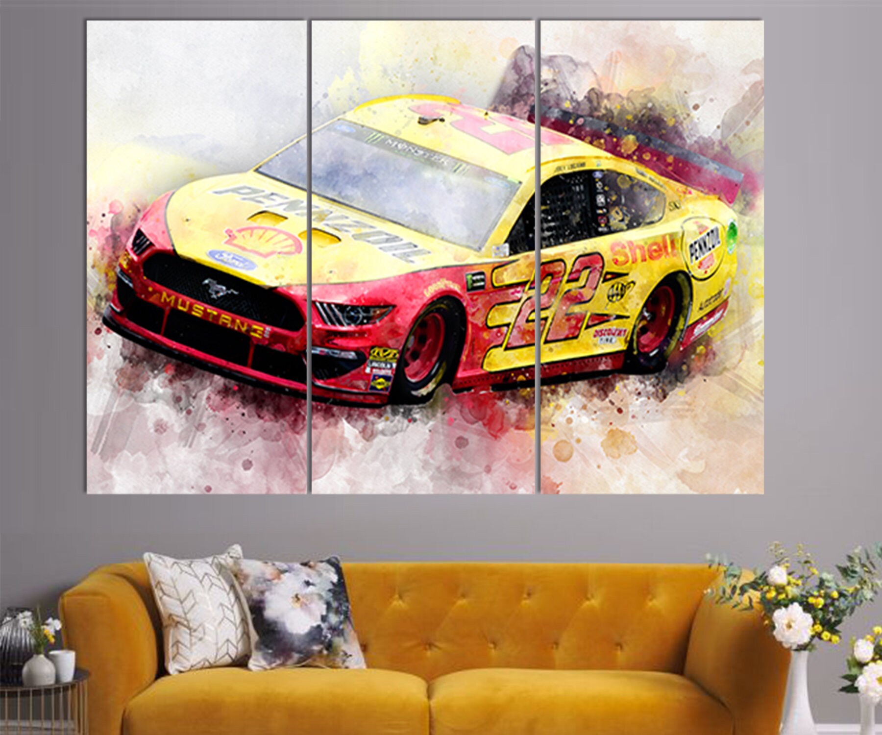 Joey Logano Canvas Print NASCAR Room Decor NASCAR Fan Gift - Etsy Canada