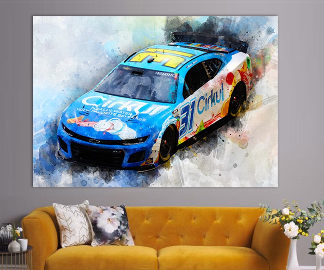 Daniel Hemric Canvas Print, NASCAR Room Decor, NASCAR Fan Gift, Racing ...