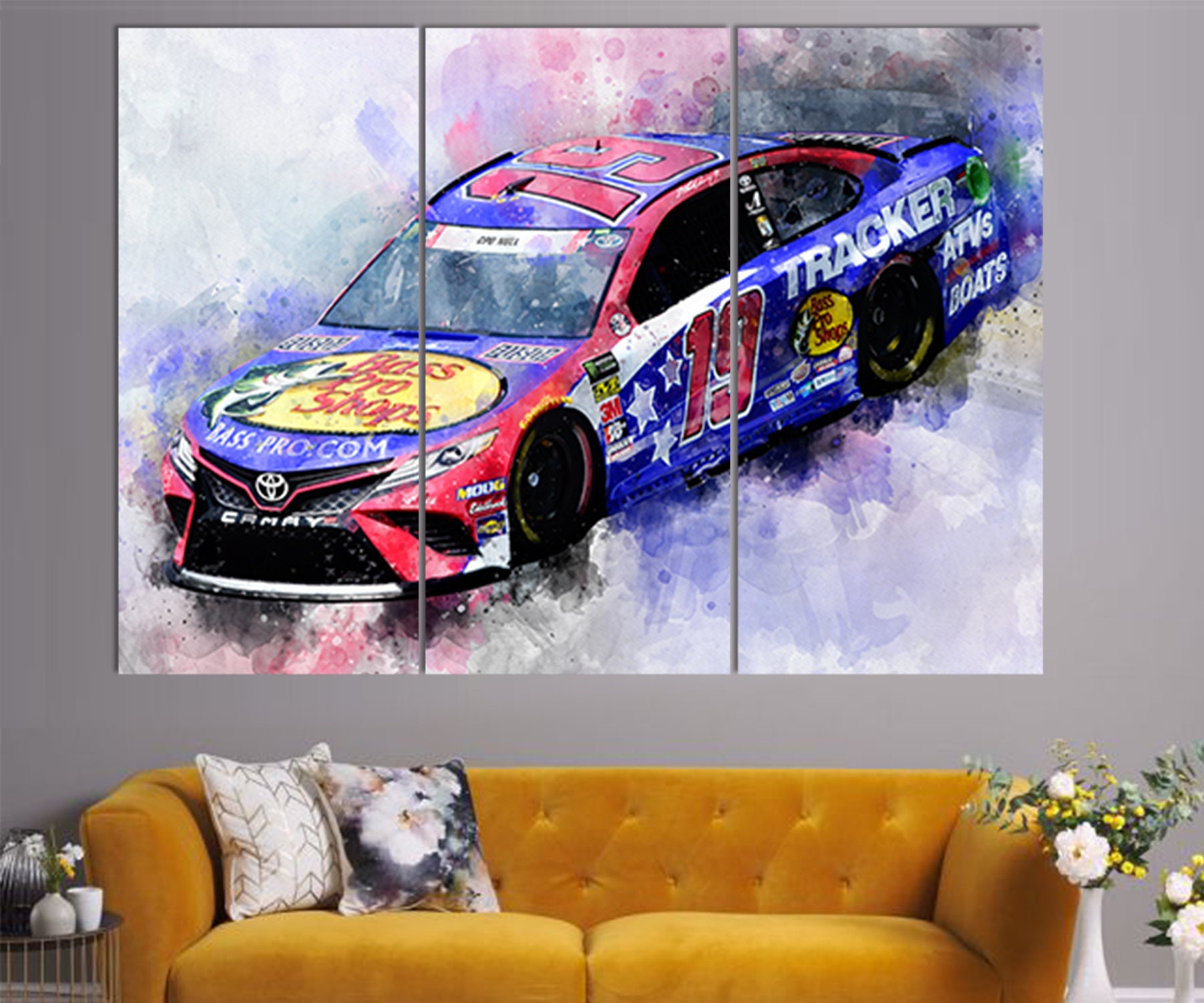Martin Truex Jr. Canvas Print NASCAR Room Decor NASCAR Fan - Etsy
