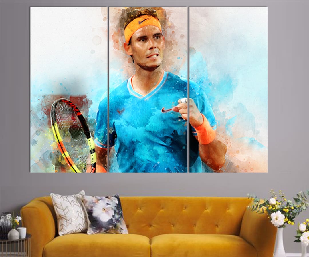 Rafael Nadal Canvas Print, Rafael Nadal Room Decor, Canvas Wall Art ...