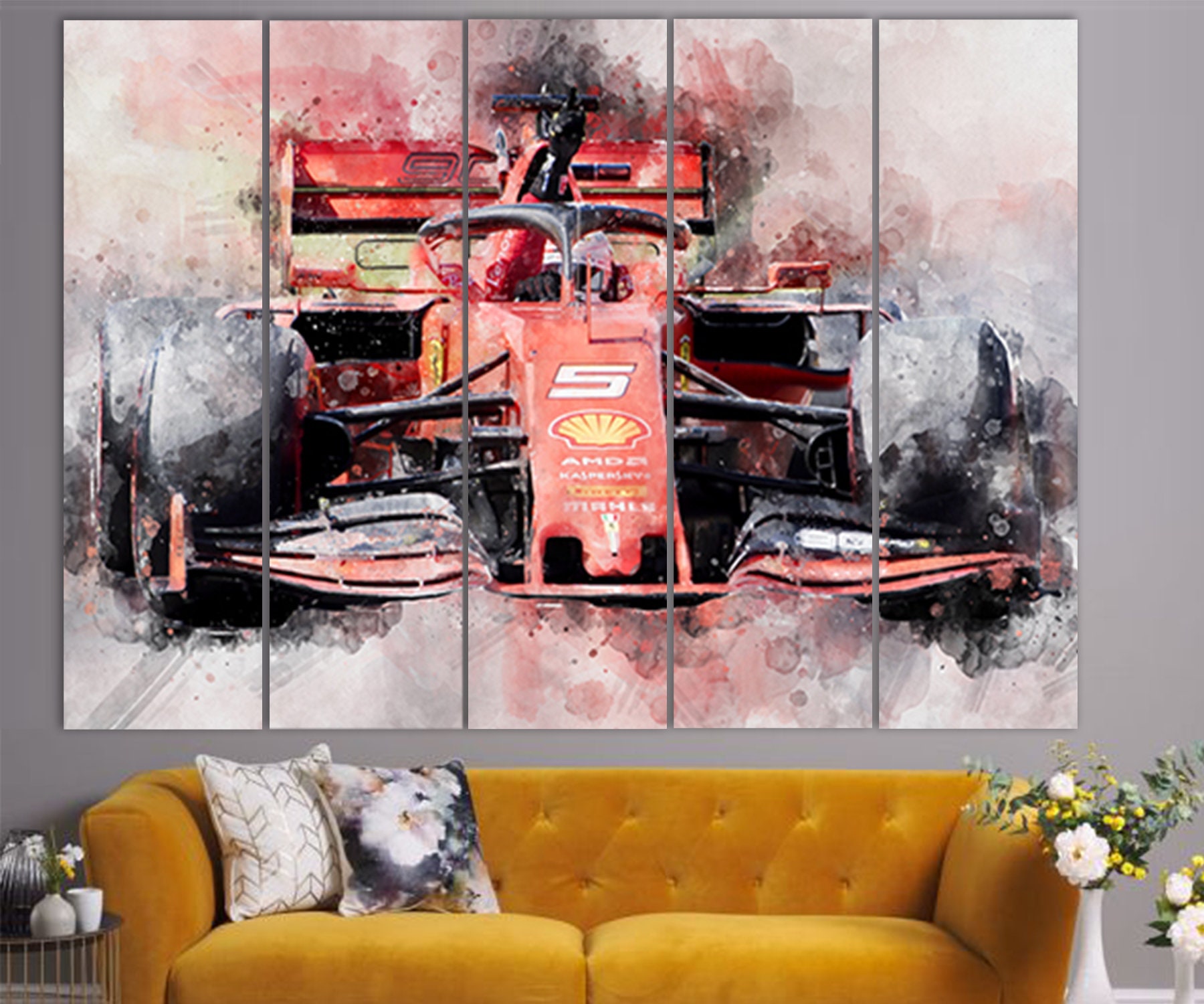 Sebastian Vettel Canvas Print Sebastian Vettel Art F1 Room - Etsy UK