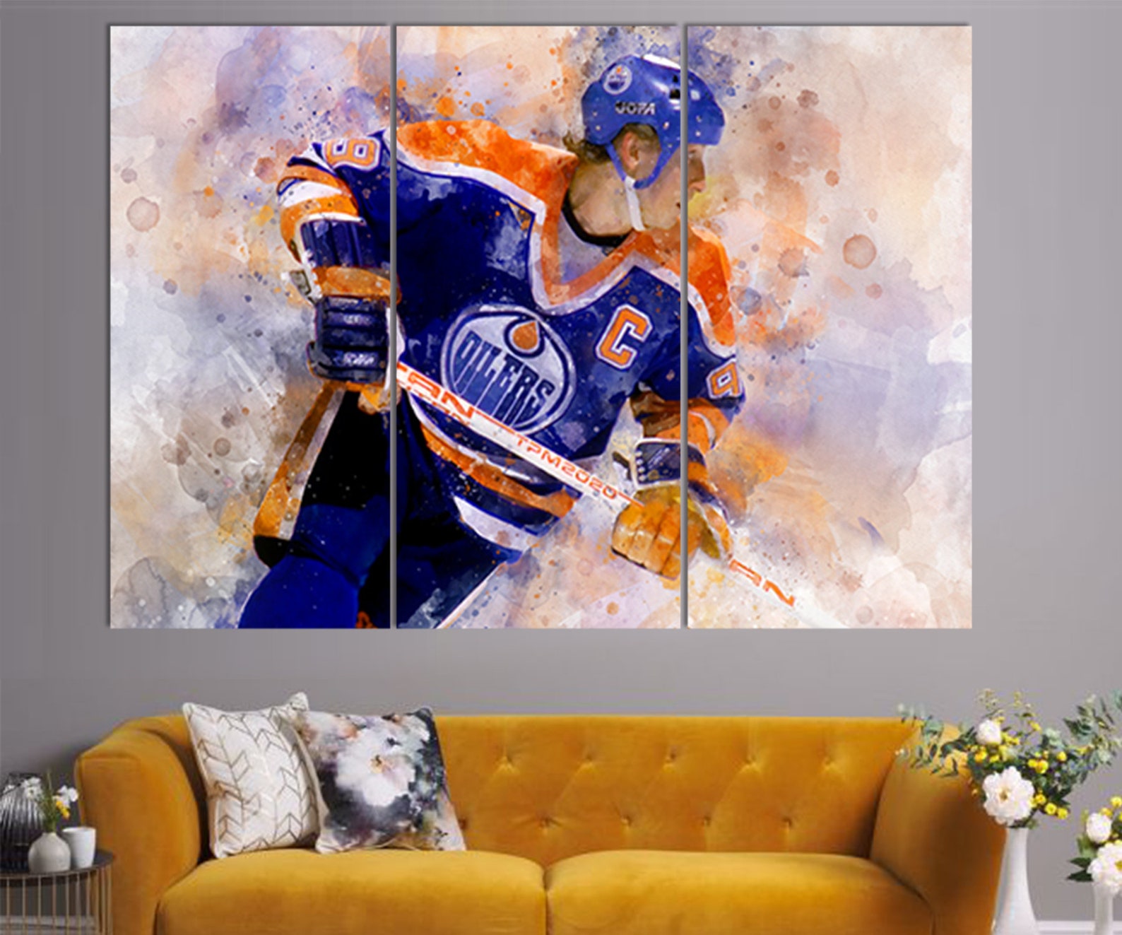 Wayne Gretzky Canvas Print Wayne Gretzky Fan Gift Ice Hockey | Etsy