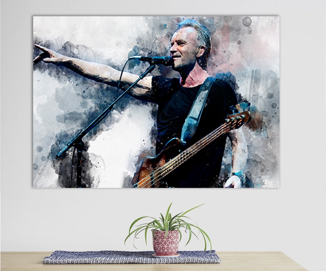 Sting Canvas Print, Sting Room Decor, Canvas Wall Art, Sting Fan Gift ...