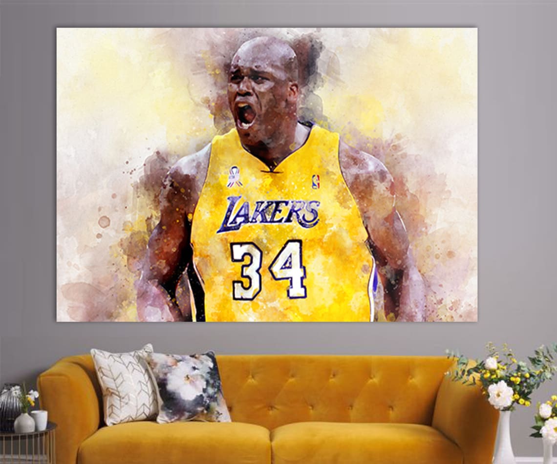 Shaquille Canvas Print Shaquille O'Neal Wall Art | Etsy