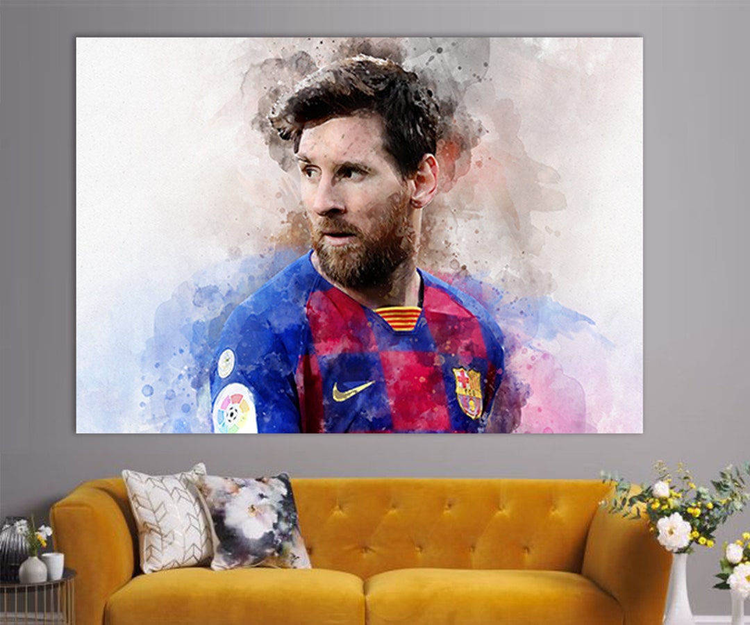 Messi Canvas Print, Lionel Messi Wall Art, Canvas Room Decor, Football ...