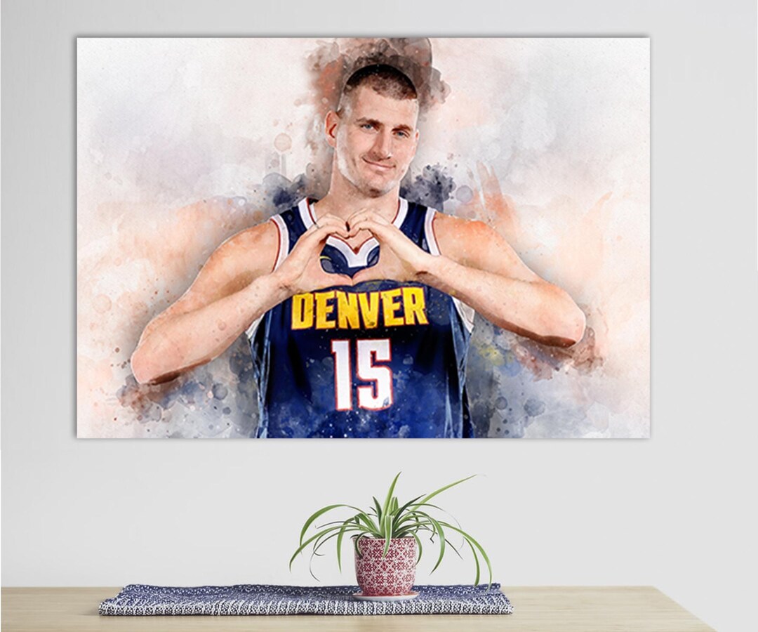 Nikola Jokic Canvas Print, Nikola Jokic Wall Art, Basketball Canvas ...