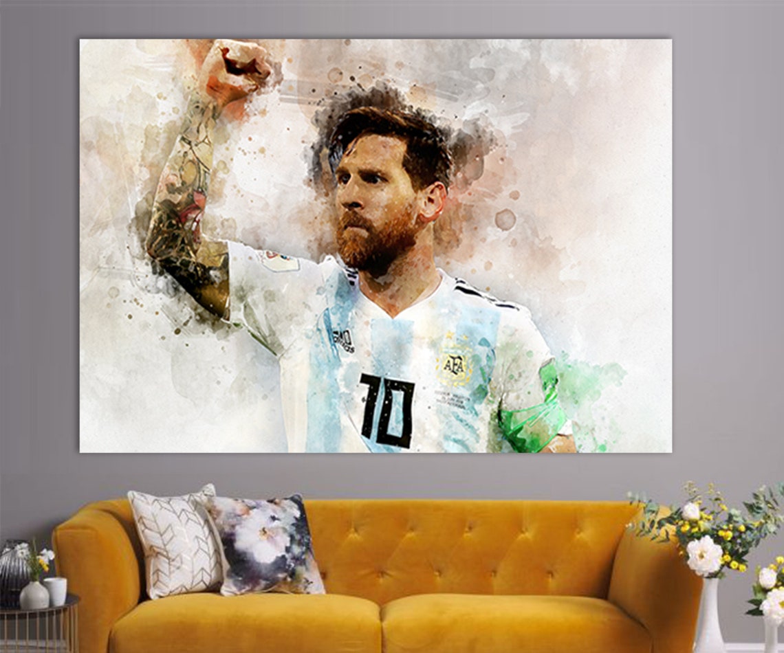 Lionel Messi Canvas Print Lionel Messi Wall Decor Canvas | Etsy