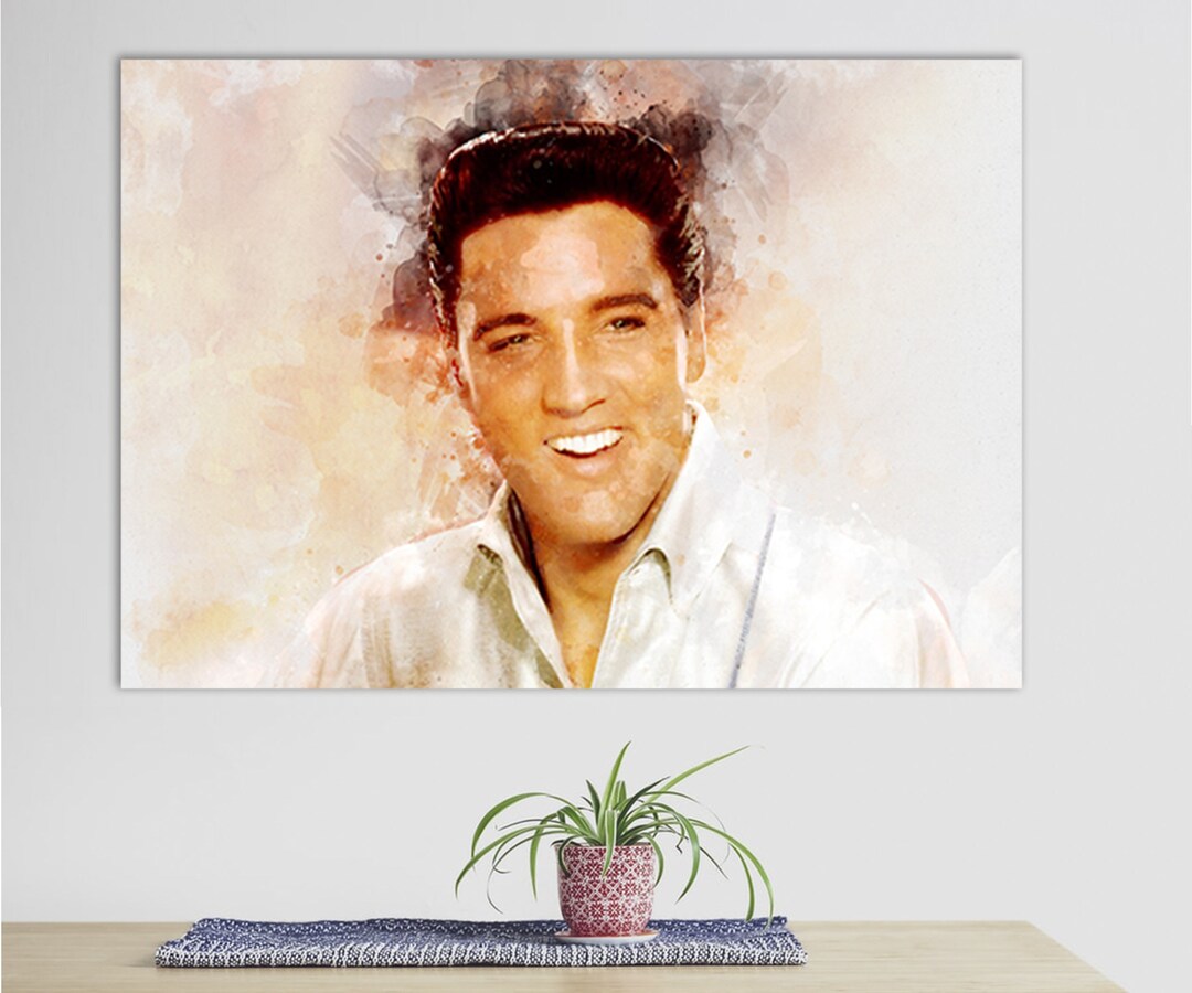 Elvis Presley Canvas Print, Elvis Presley Room Decor, Canvas Wall Art ...