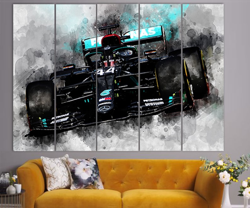 Lewis Hamilton All Black Car Canvas Print Mercedes Fan Gift - Etsy