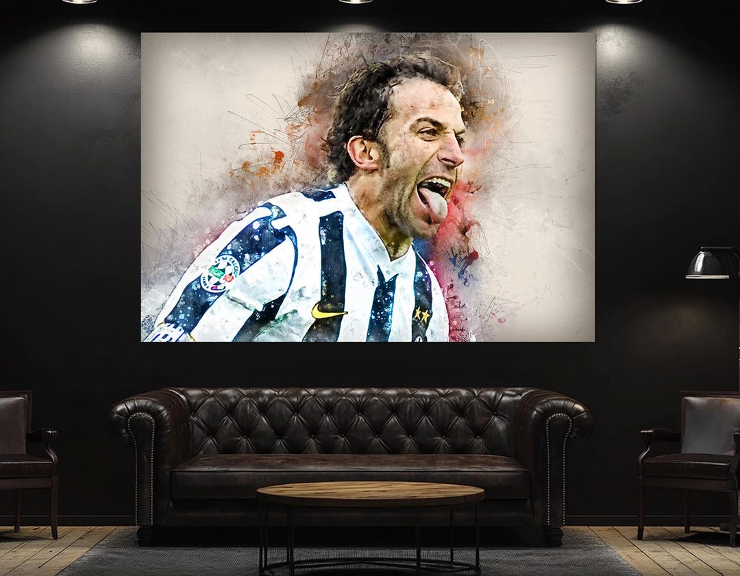 Alessandro Del Piero Canvas Print, Football Fan Gift, Juventus Wall Art ...