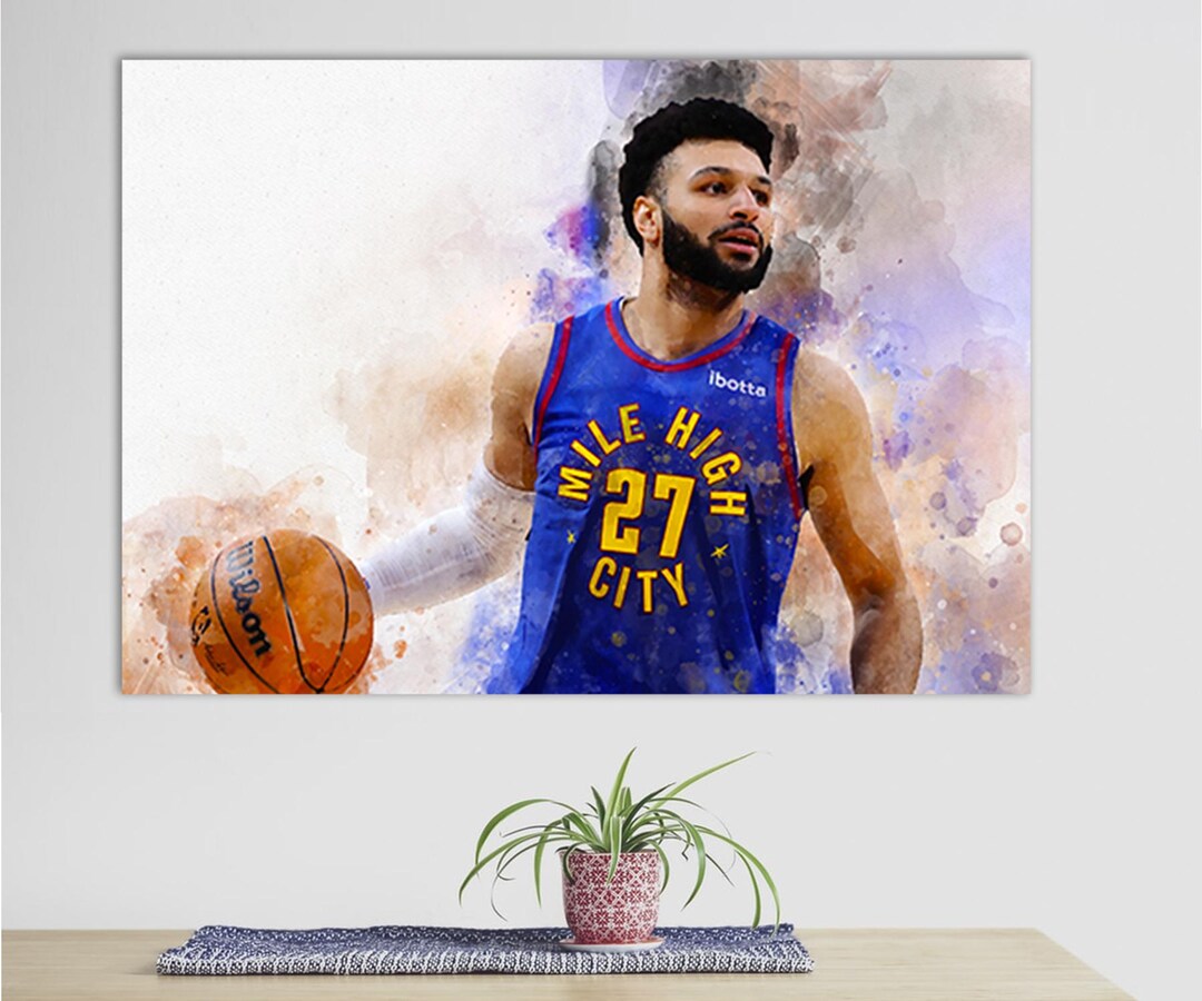 Jamal Murray Canvas Print, Jamal Murray Wall Art, Basketball Canvas ...