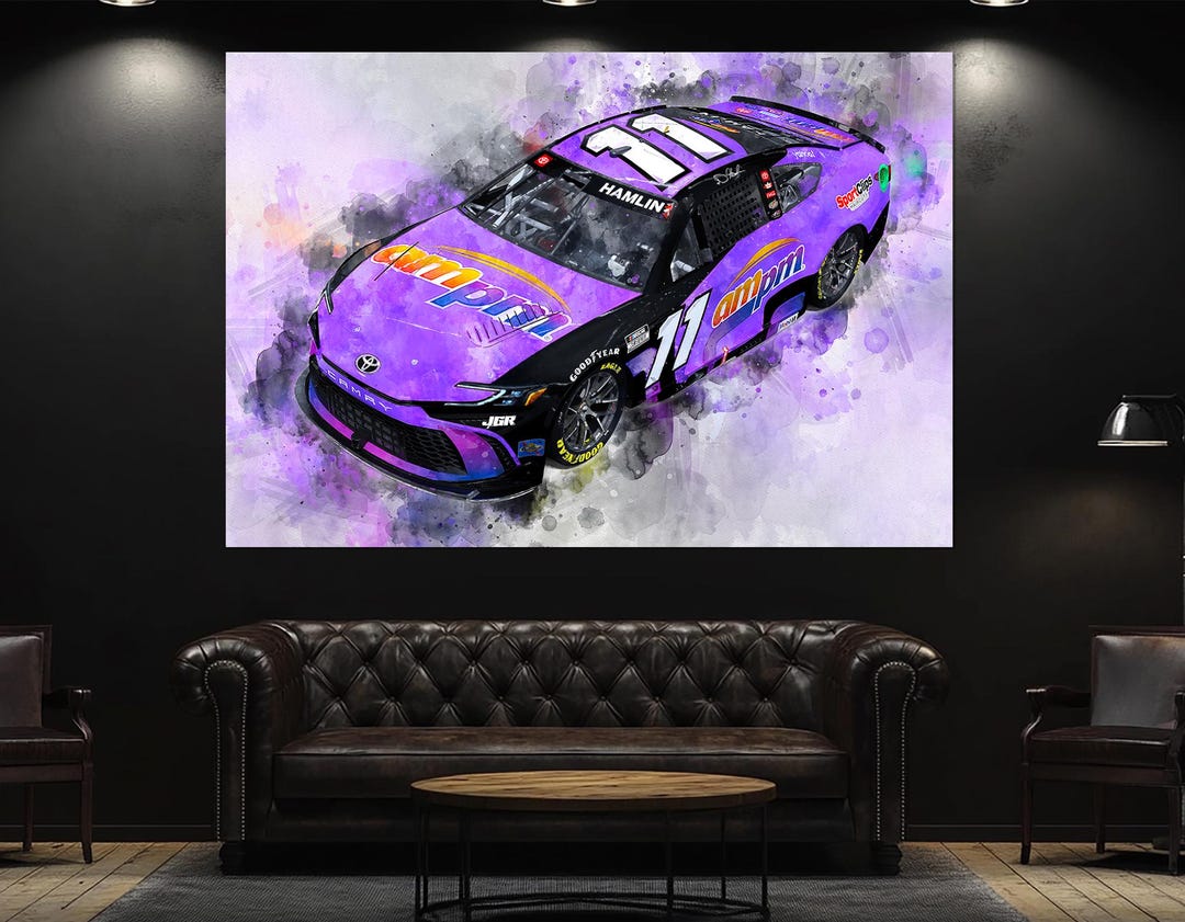 Denny Hamlin Canvas Print, NASCAR Wall Art, Denny Hamlin Poster, NASCAR ...