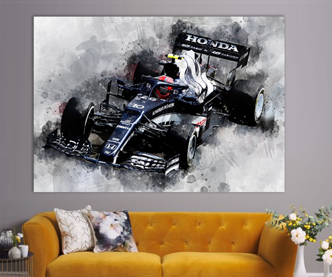 Pierre Gasly Car Canvas Print, Pierre Gasly Wall Art, F1 Fan Gift ...