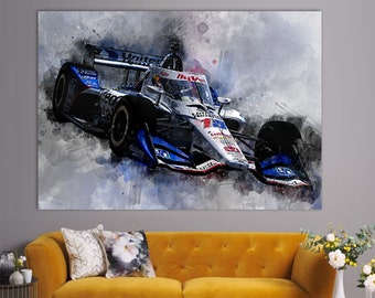 1990s Bobby Rahal NASCAR Safe Driving Poster for Miller - Etsy