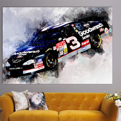 Dale Earnhardt Sr. Canvas Print NASCAR Room Decor NASCAR Fan - Etsy