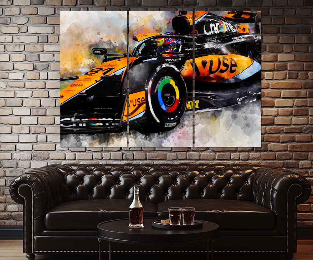 Oscar Piastri Canvas Print, Mclaren Fan Gift, Formula 1 Painting, F1 ...