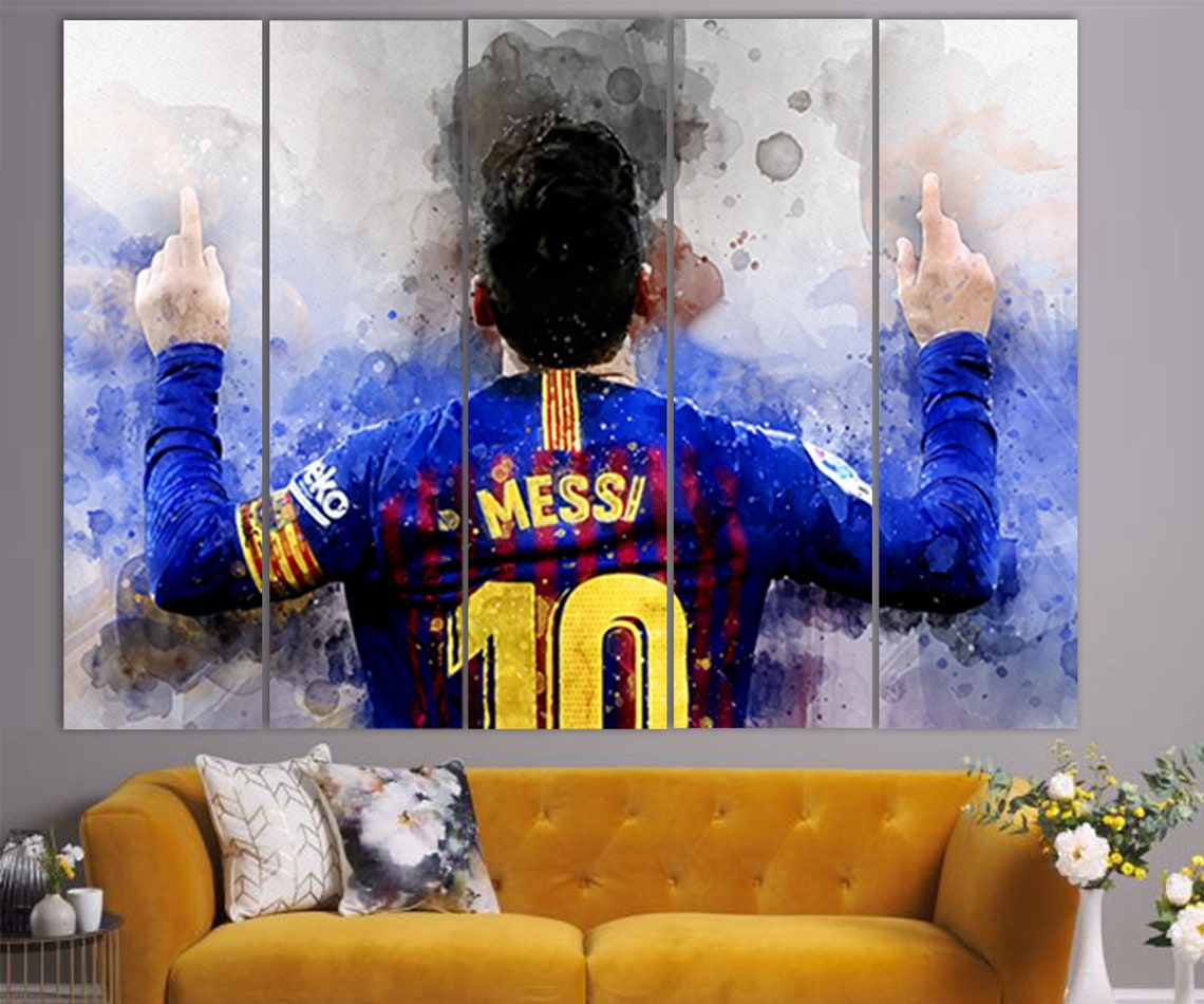 Lionel Messi Canvas Print, Lionel Messi Wall Art, Canvas Room Decor ...