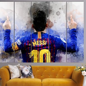 Lionel Messi Canvas Print, Lionel Messi Wall Art, Canvas Room Decor ...