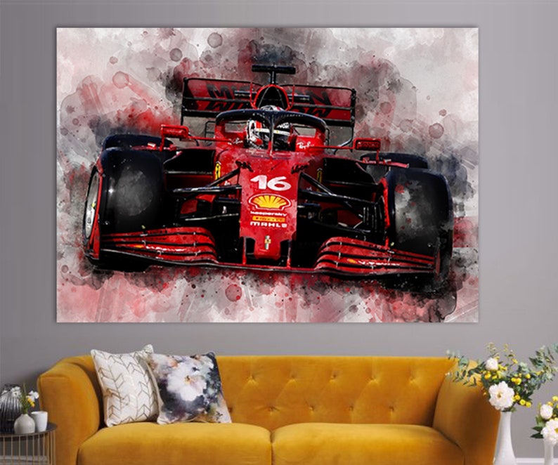 Charles Leclerc Car Canvas Print Charles Leclerc Wall Art F1 - Etsy