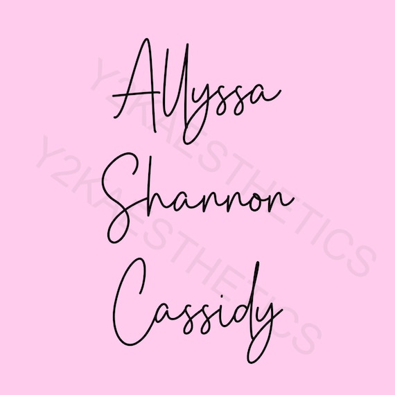 Personalized Name Custom Name Script Font Cursive Wedding Font | Etsy