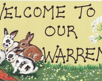 Cute Bunny Sign - Etsy