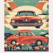 Retro 70s Car Printable Download Wall Art Set of 3 - Etsy
