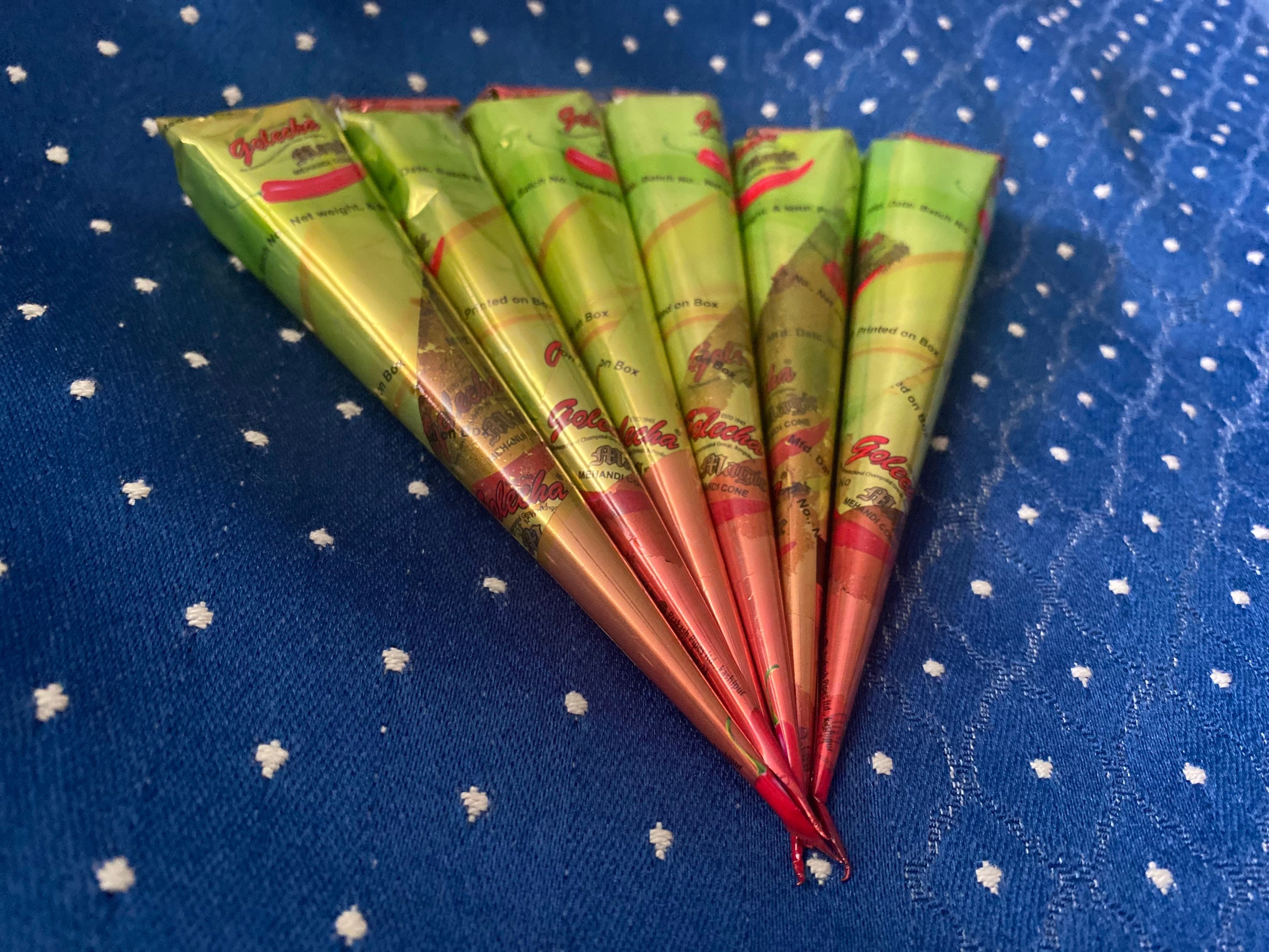 6 Red Henna Paste Cones Temporary Tattoo Ink - Etsy Canada