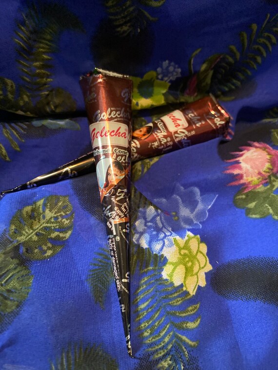 2 X Golecha Natural Brown Henna Paste Cones Temporary Tattoo | Etsy