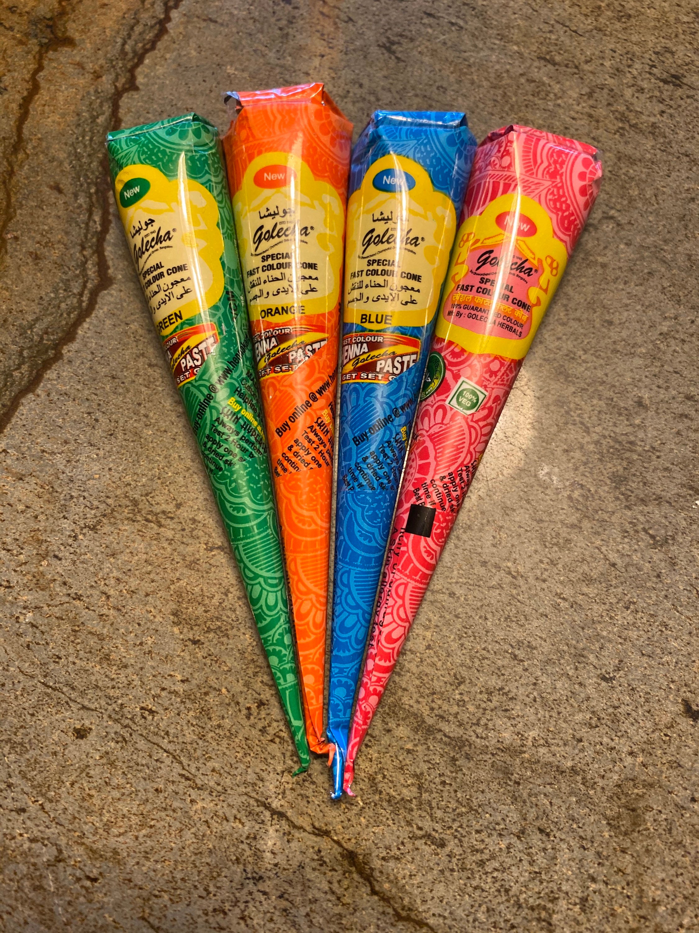 4 X Golecha Special Fast Colour Henna Mehndi Cone - Etsy