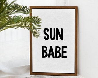 Sun Babe Wall Art - Etsy