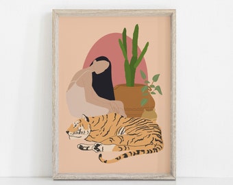 Tiger Woman Poster - Etsy