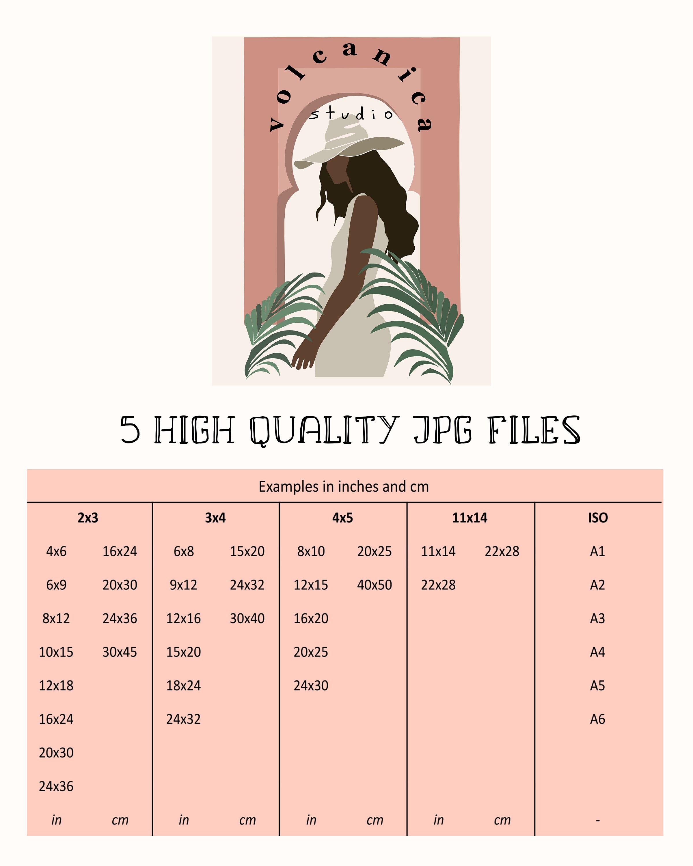 Abstract woman print Modern boho print Color block woman art | Etsy