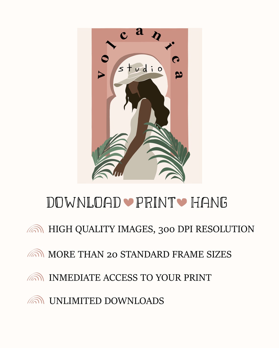 Abstract woman print Modern boho print Color block woman art | Etsy