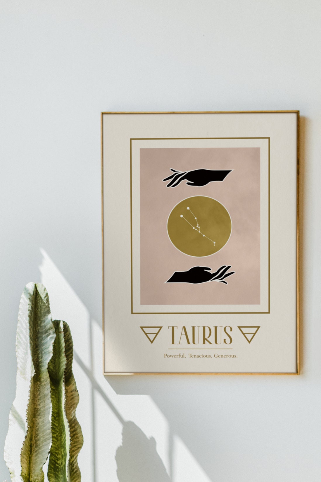 Taurus print Zodiac sign print Astrology print Zodiac art | Etsy