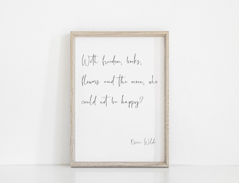 Book Lover Decor Oscar Wilde Quote Inspirational Quote - Etsy