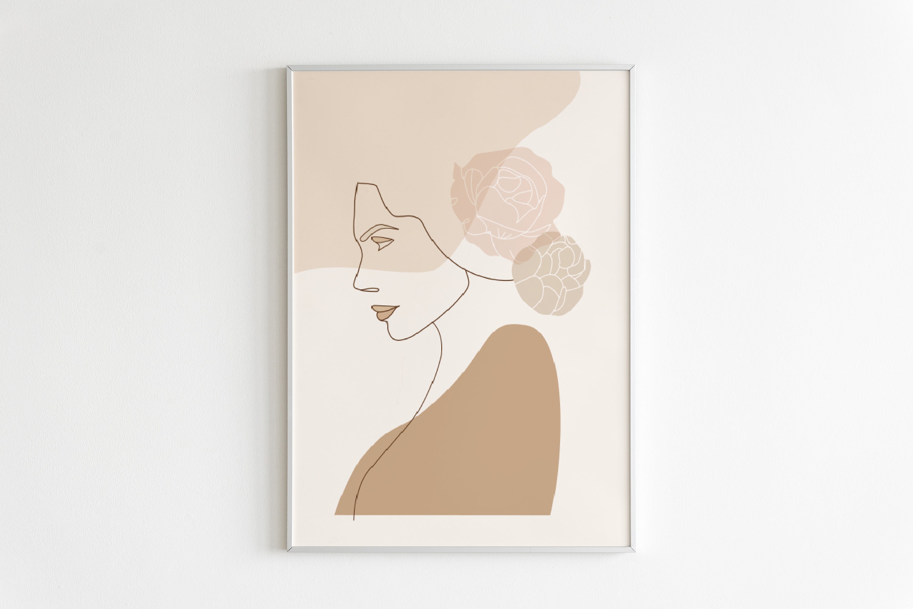 Woman Line Drawing Line Flower Art Modern Woman Art Line Woman - Etsy