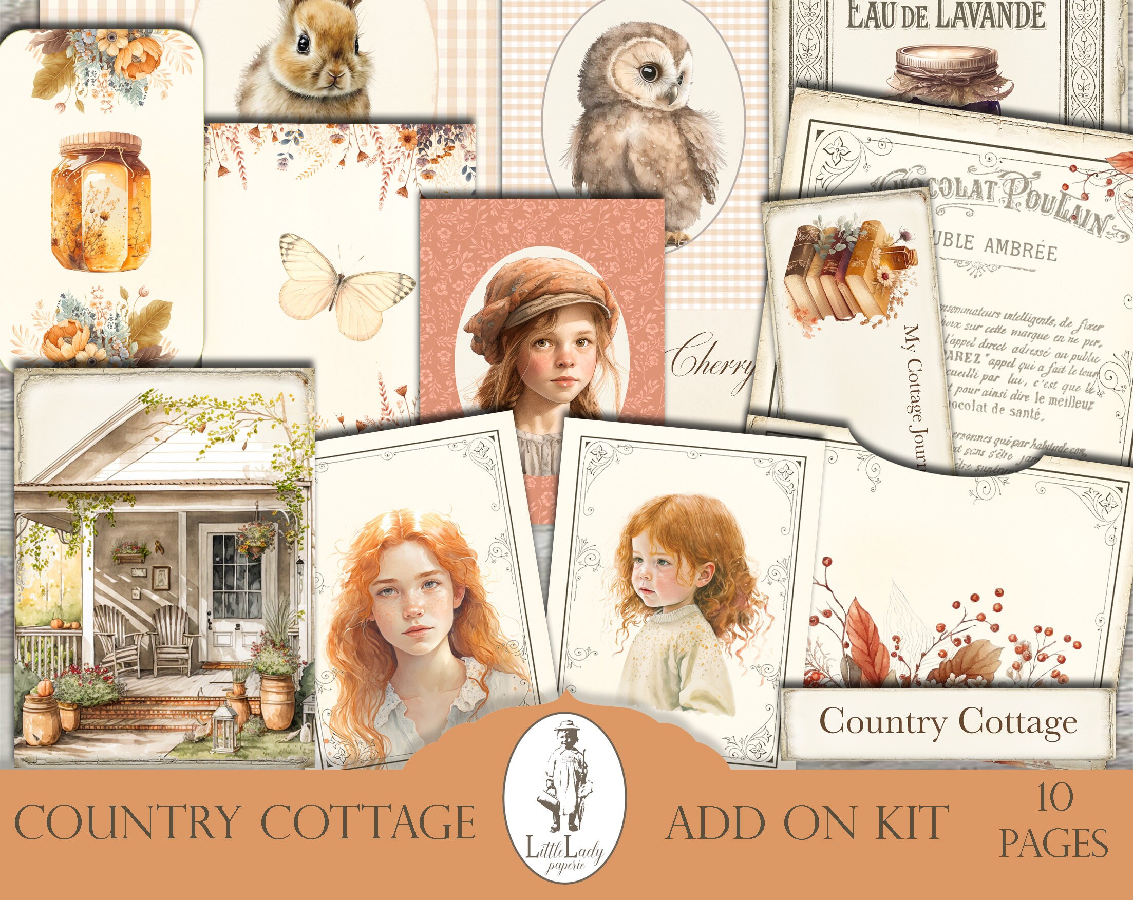 Country Cottage Farmhouse Cottage Junk Journal Digital Junk - Etsy