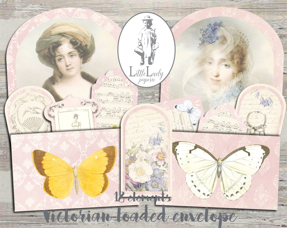 Victorian Junk Journal Printable Victorian Tags Jane Austen - Etsy
