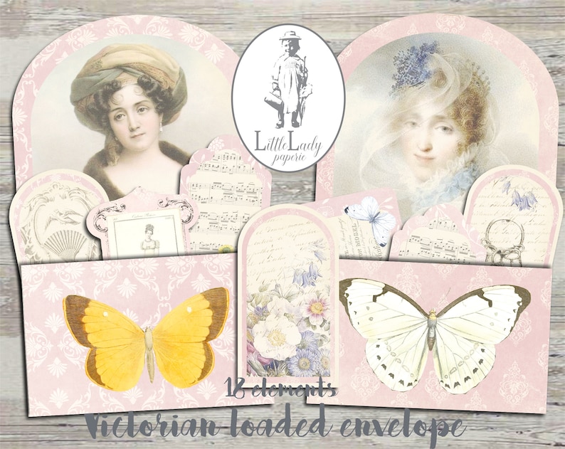 Victorian Junk Journal Printable Victorian Tags Jane Austen - Etsy