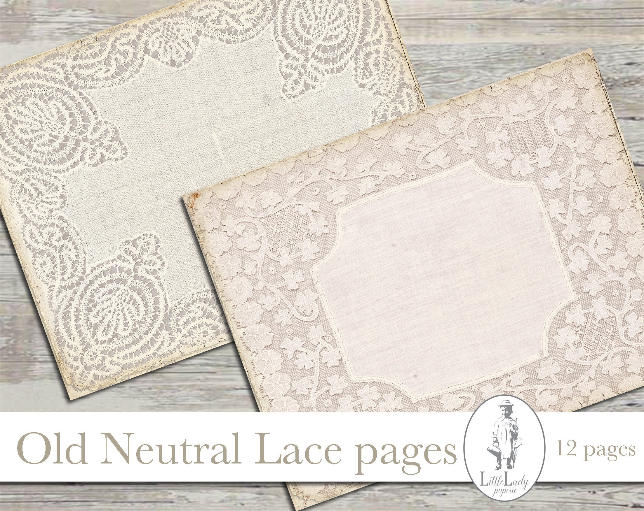 Junk Journal Lace Pages Digital Lace Victorian Lace Junk Journal Laces ...