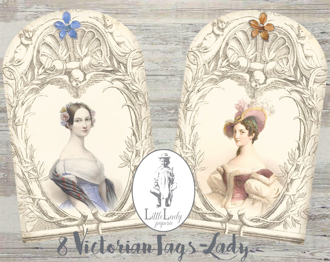 Victorian Gift Tag Jane Austen Tag Victorian Ephemera Junk | Etsy