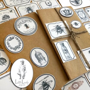 Digital Labels Bee Junk Journal Digital Labels Bees Printable Label ...