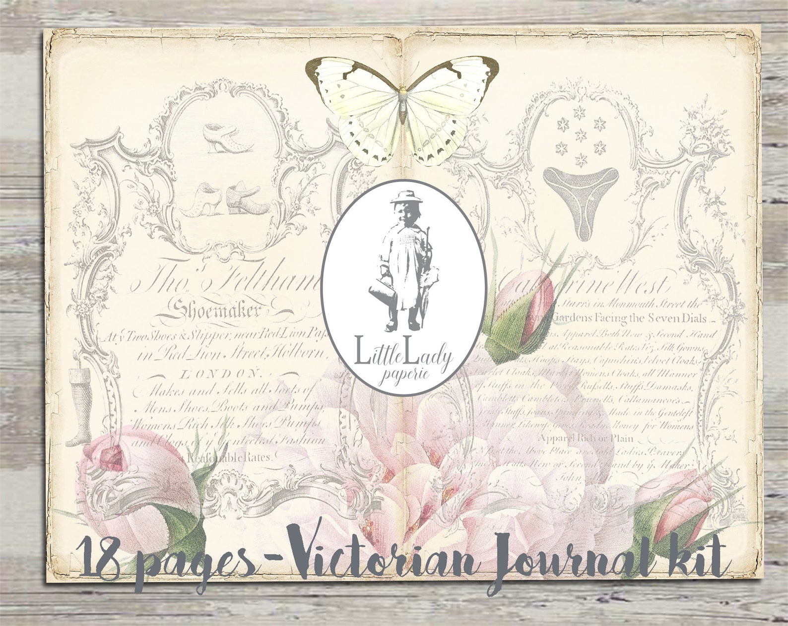 Victorian junk journal kit printable victorian Jane Austen | Etsy